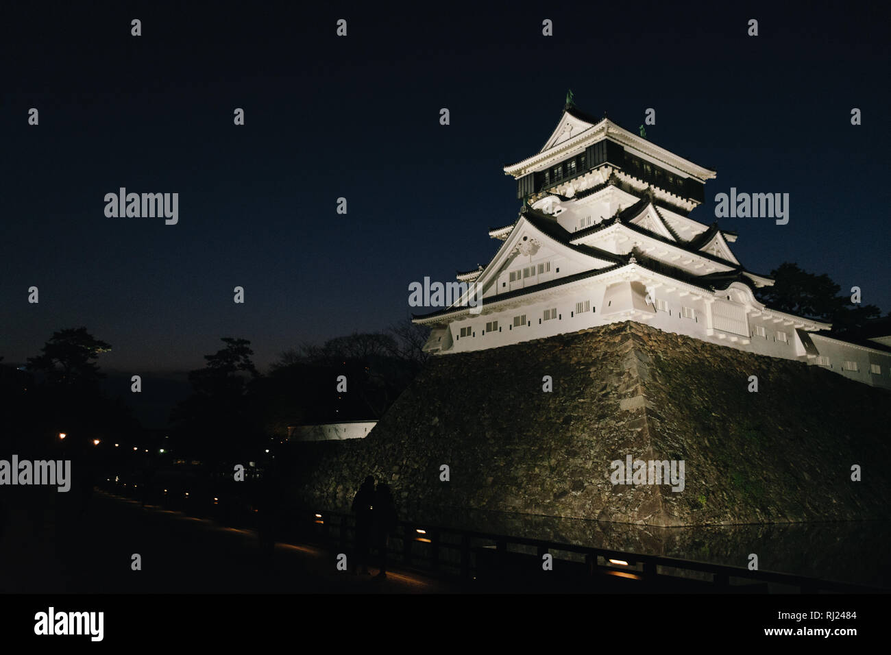 Kitakyushu Castle at night, Japan Stock Photo - Alamy