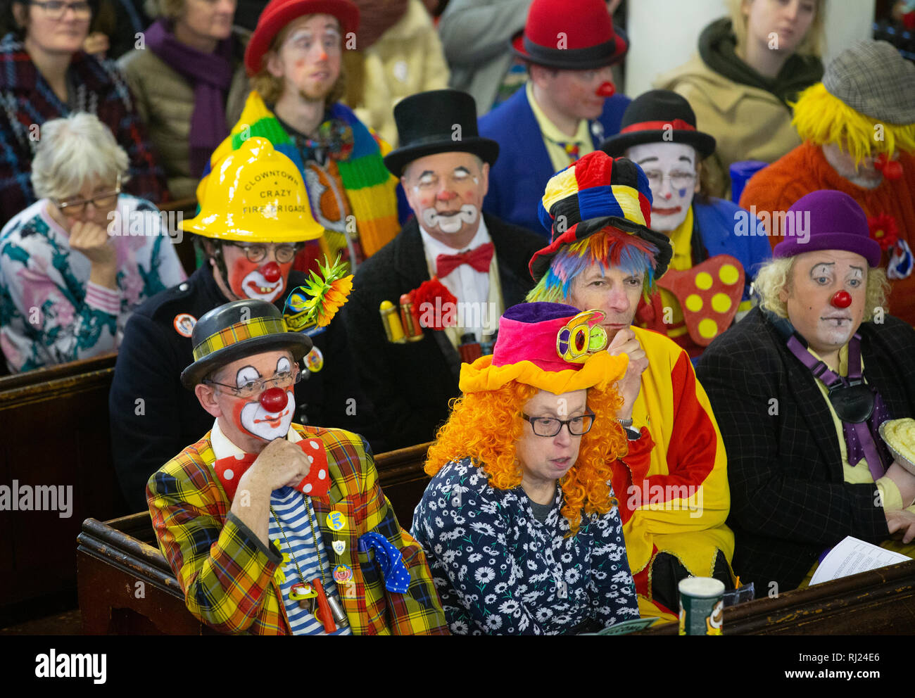 Annual Clown service at All Saints Church in Haggerstown, London, in ...