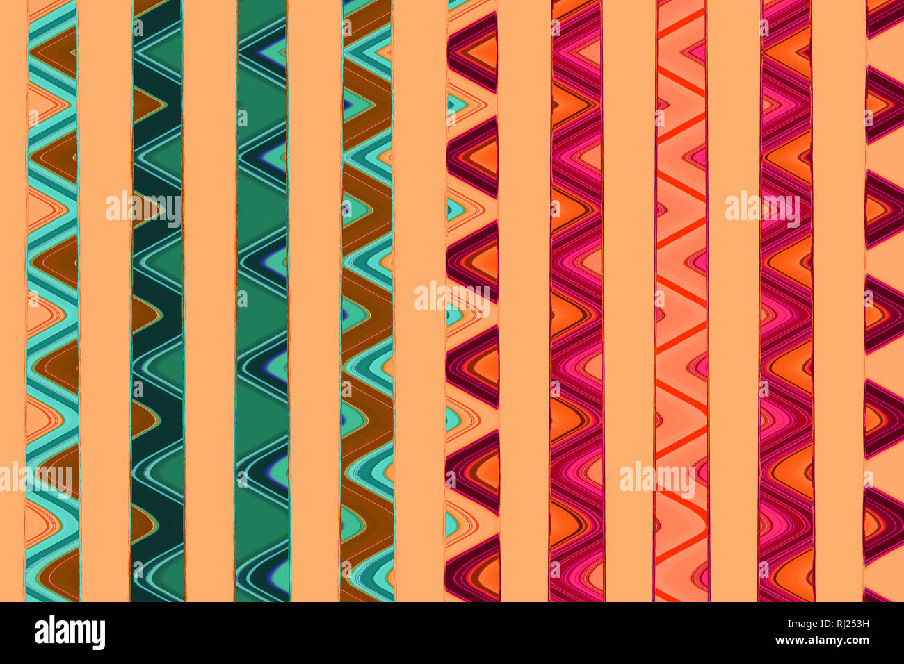 Delicate and thin lines with multicolored waves, abstract wallpaper ...