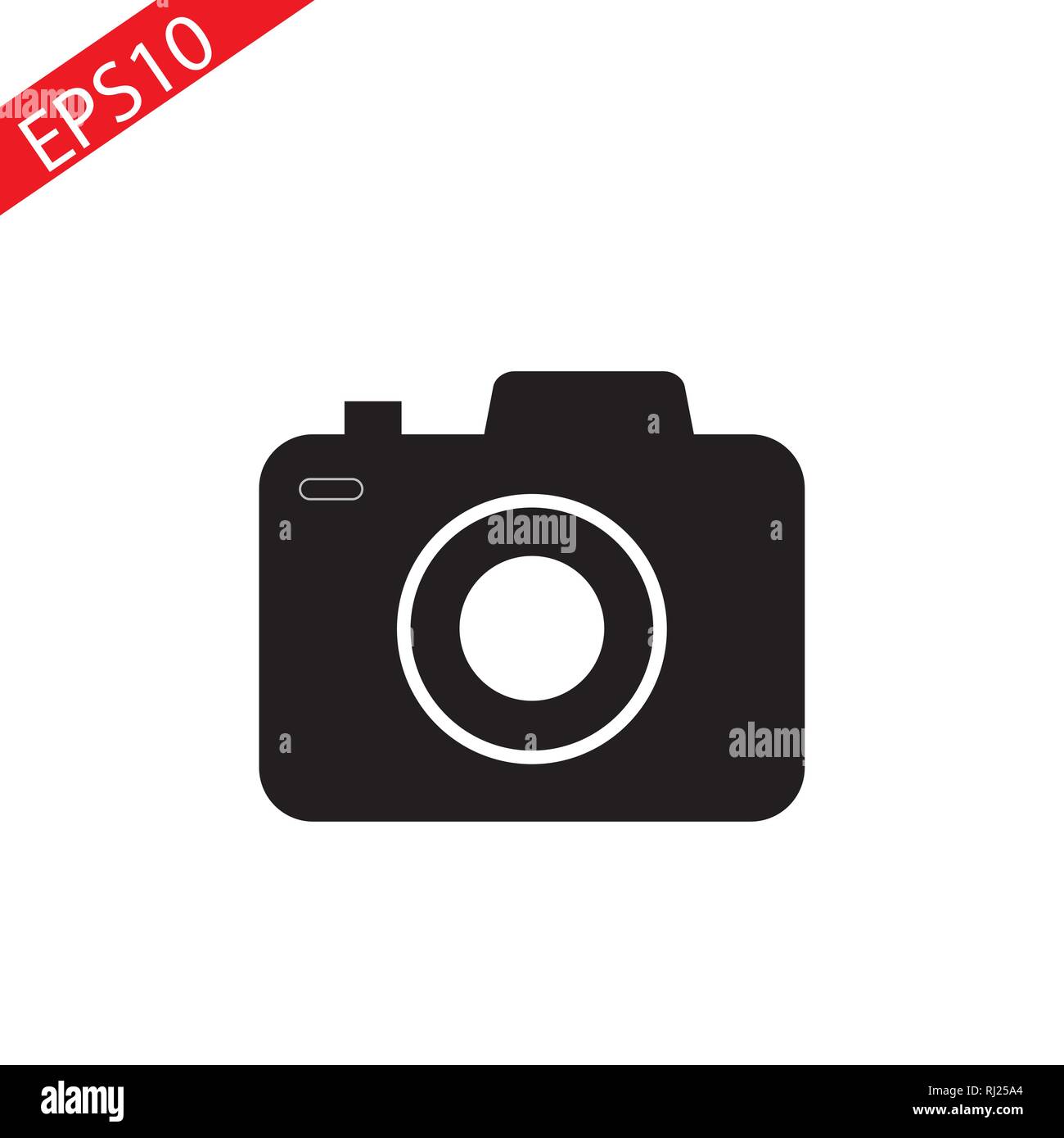 Camera icon, flat photo vector isolated. Modern simple snapshot ...