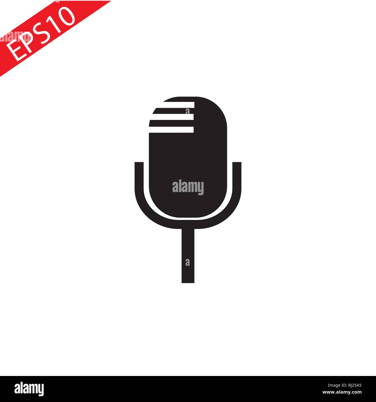 Microphone icon in trendy flat style isolated on background. Microphone ...