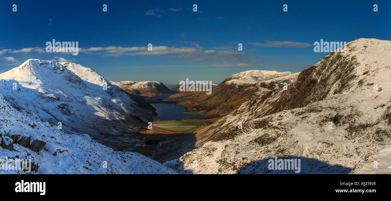 Buttermere valley in winter, Lake District, england Stock Photo - Alamy