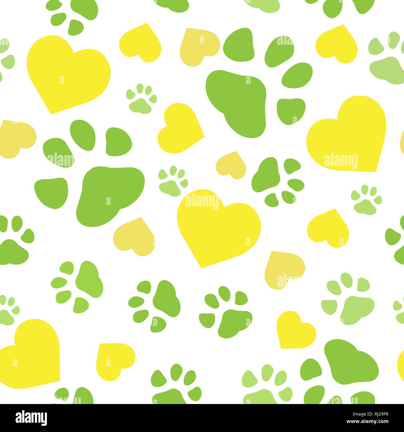 Green Paw Print Background