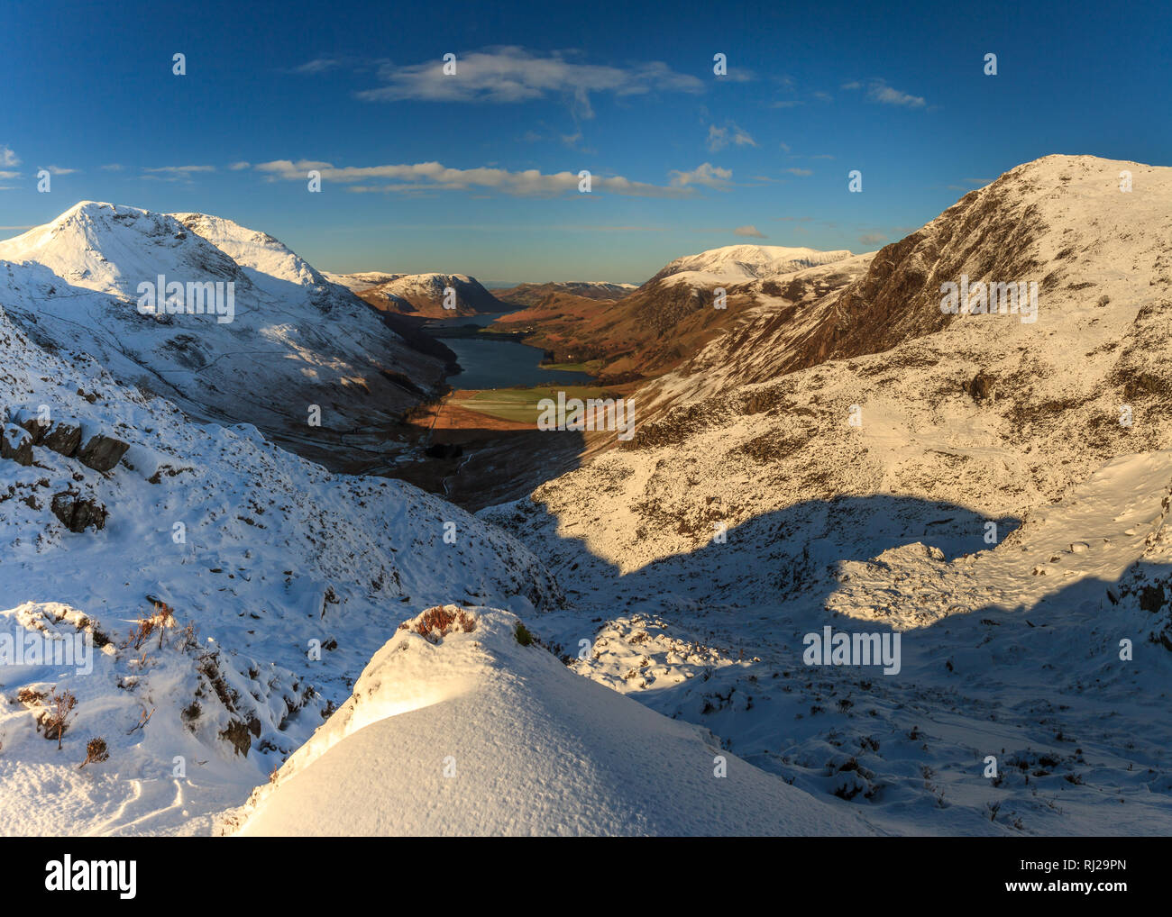 Buttermere valley in winter, Lake District, england Stock Photo - Alamy