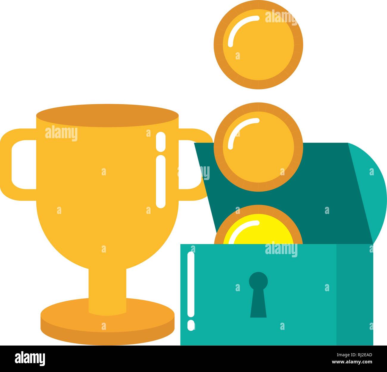 treasure chest coins trophy video game Stock Vector Image & Art - Alamy