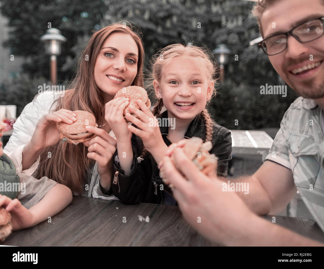 Home of the burger family hi-res stock photography and images - Alamy