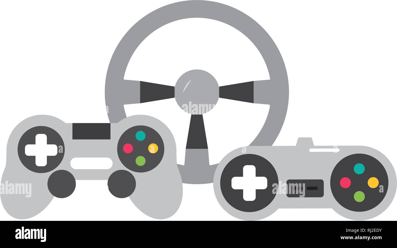 steering wheel controls devices video game Stock Vector Image & Art - Alamy
