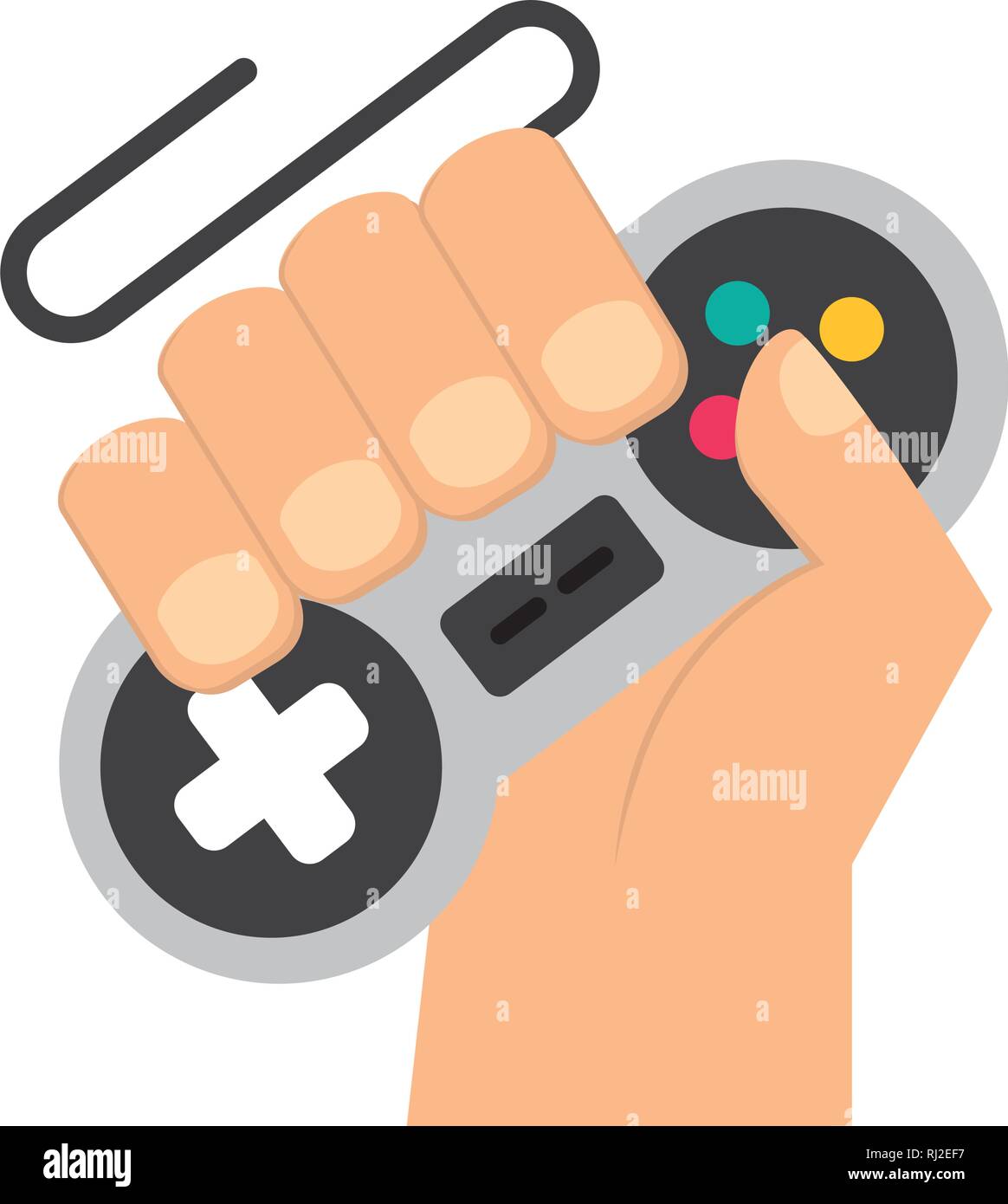 hand with controller video game Stock Vector Image & Art - Alamy