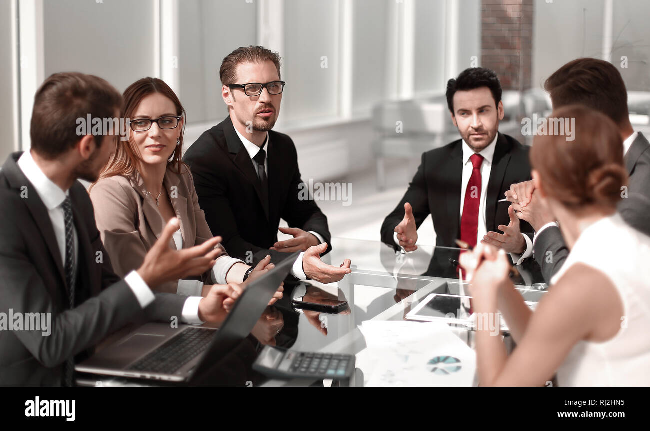 business team discussing important issues Stock Photo - Alamy