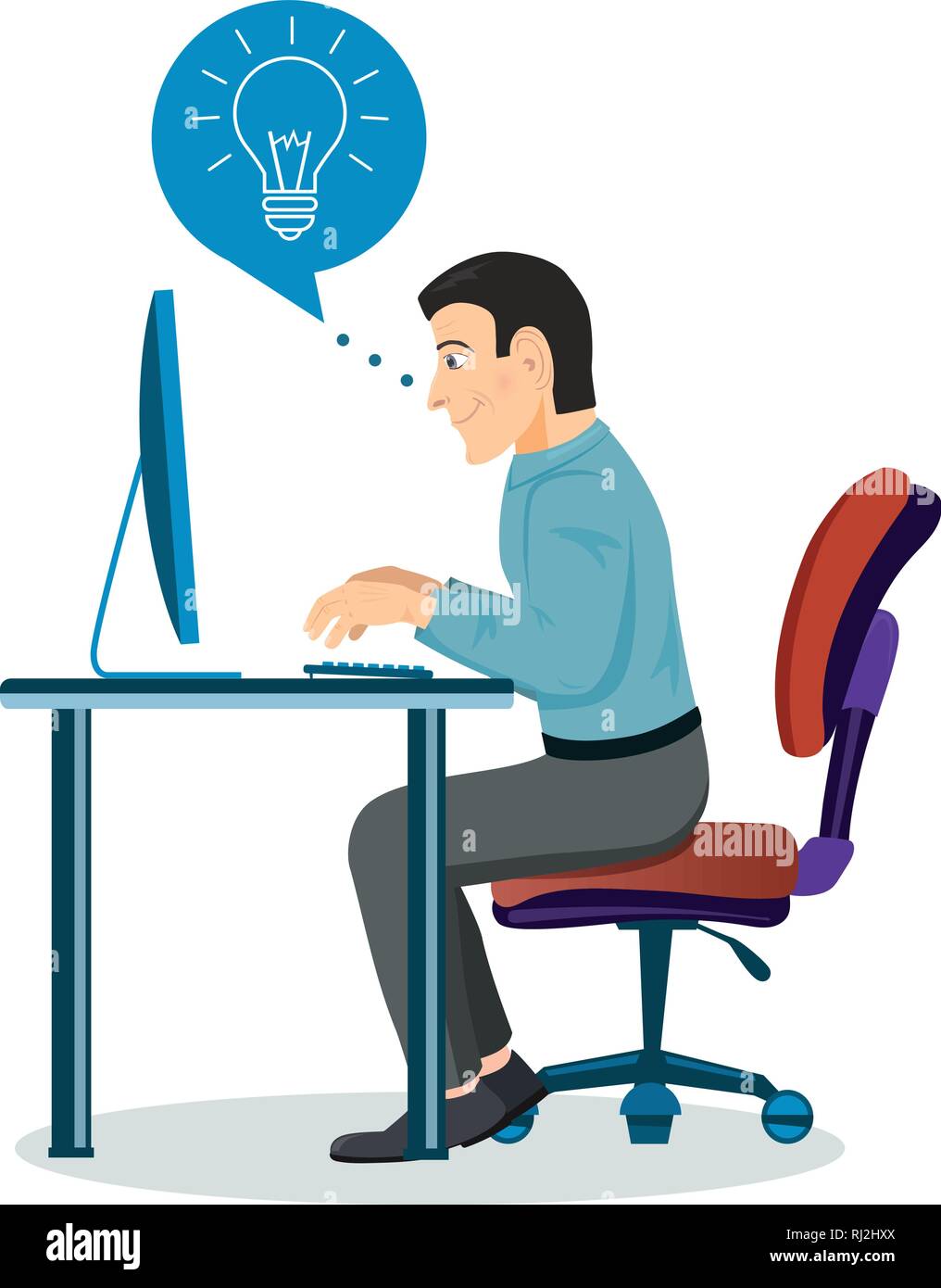 Cartoon boss working desk hi-res stock photography and images - Alamy