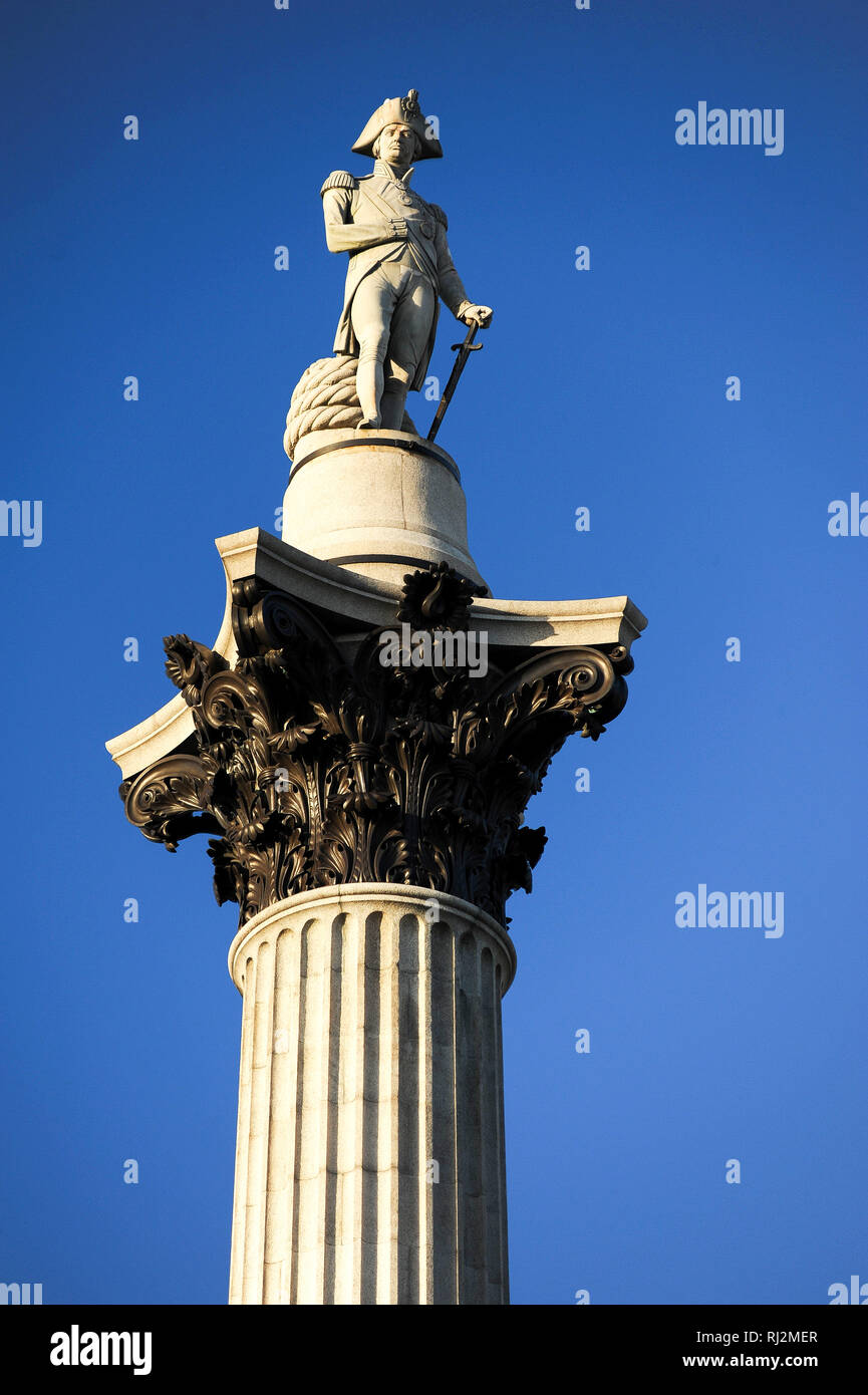 Nelson Statue Trafalgar Square High Resolution Stock Photography and ...
