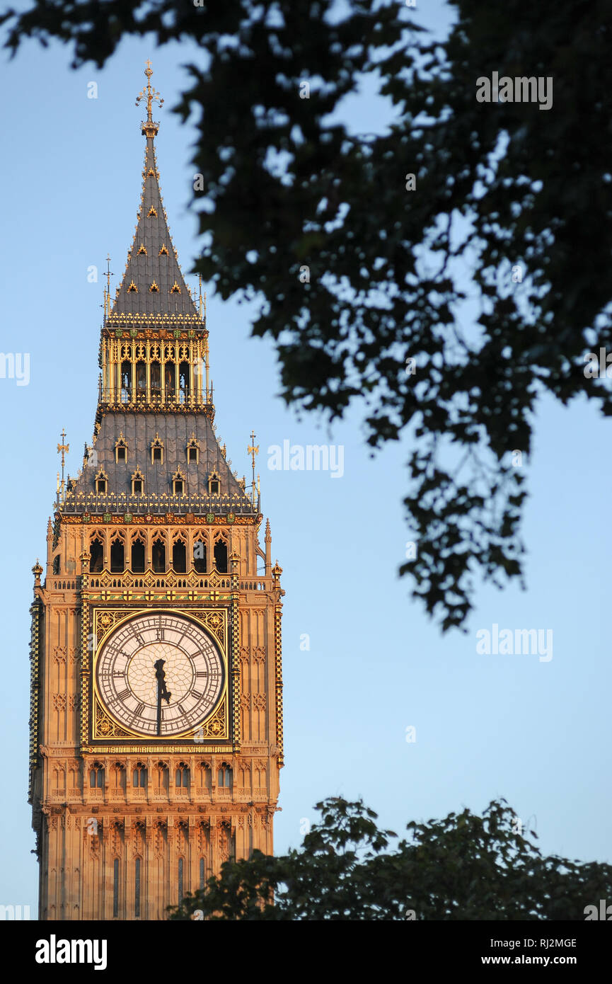 Palace of Westminster with Clock Tower called Big Ben listed by UNESCO ...