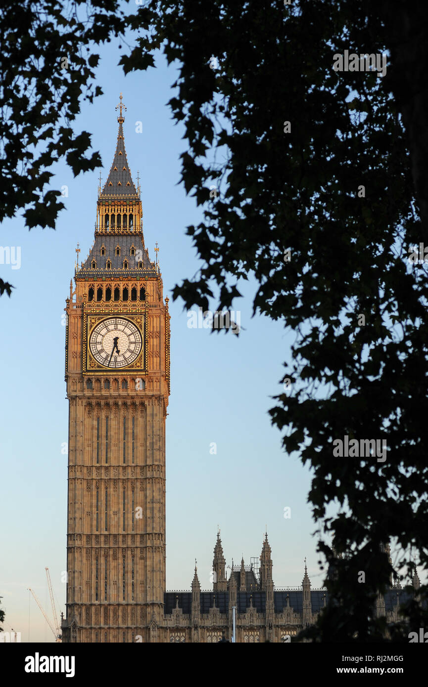 Palace of Westminster with Clock Tower called Big Ben listed by UNESCO ...