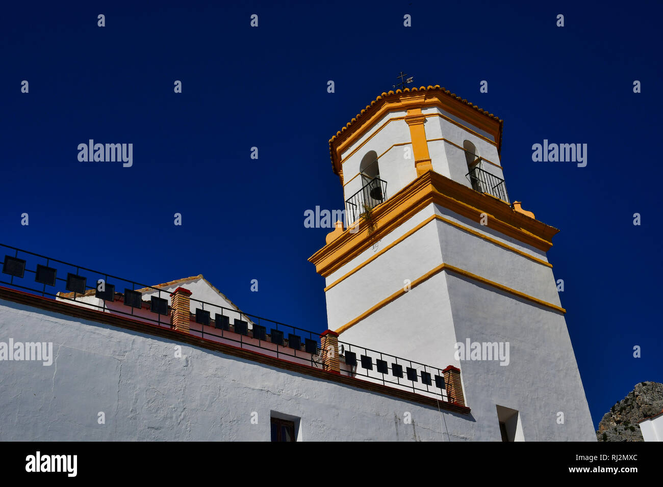 White church tower Stock Photo - Alamy