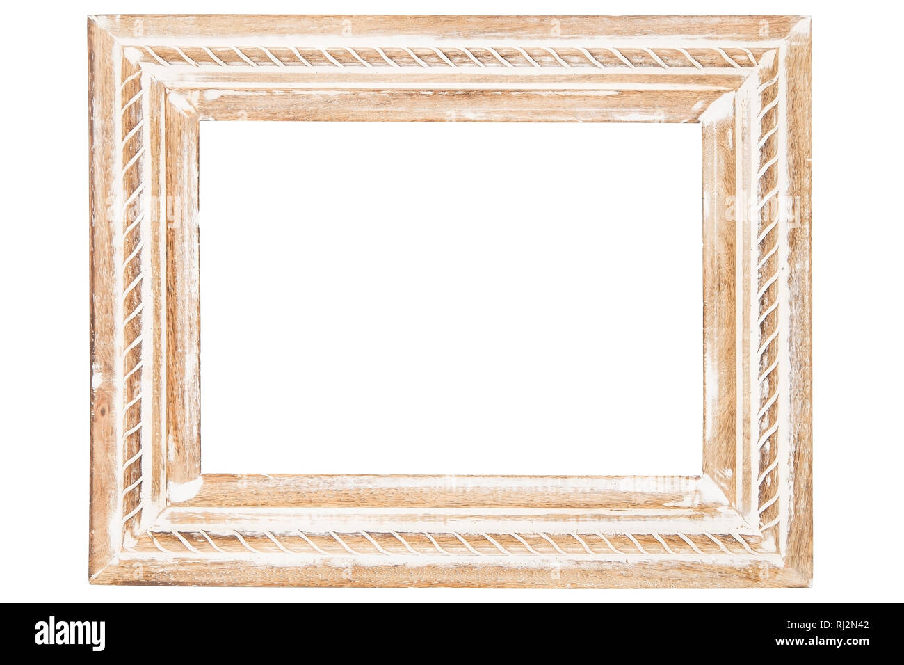 Decorative wooden frame isolated Stock Photo - Alamy