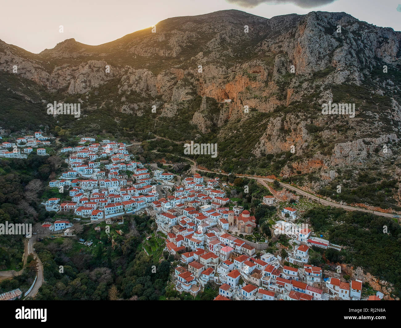 the Historical Byzantine village Velanidia near cape Malea, Greece. In ...