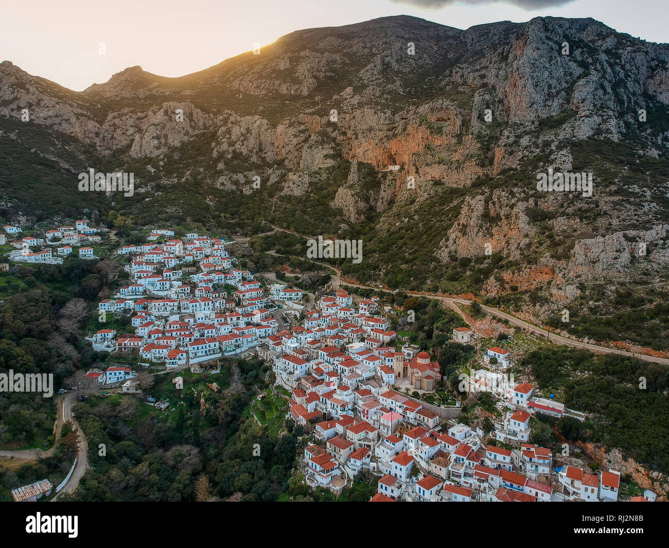 the Historical Byzantine village Velanidia near cape Malea, Greece. In ...