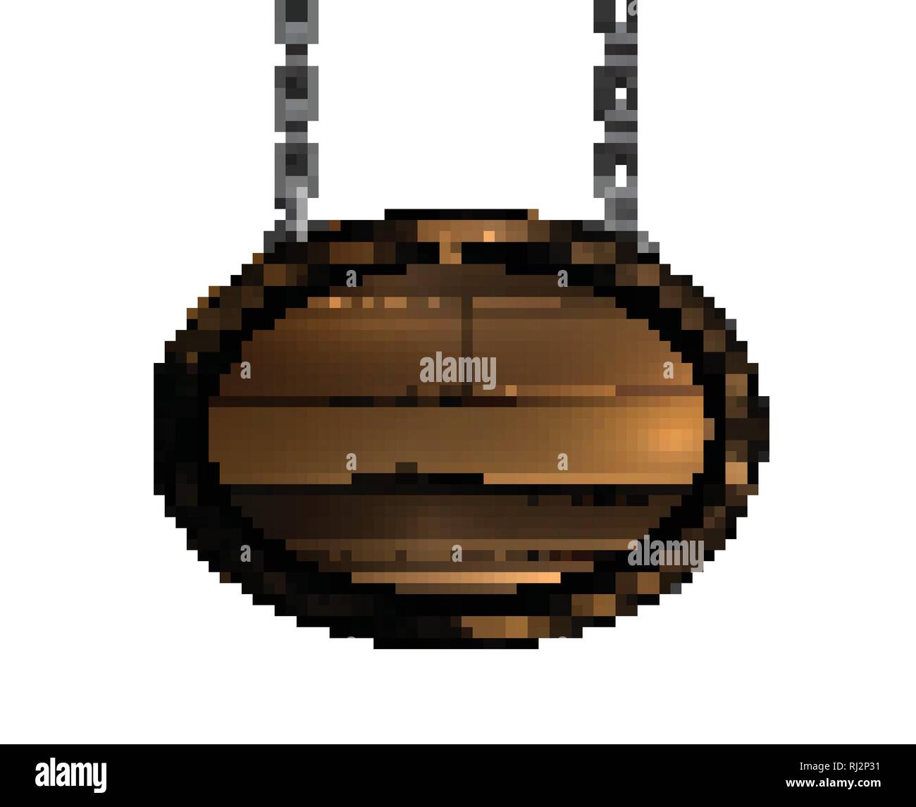 Wooden sign with chain. Vector Stock Vector Image & Art - Alamy