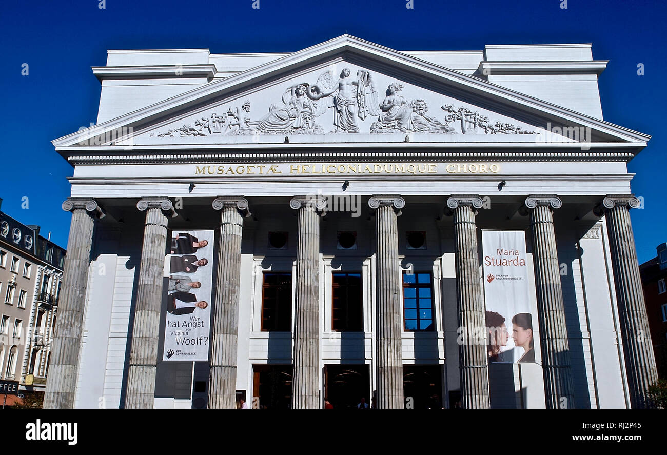 Historic theater in Aachen in Germany with columns Stock Photo - Alamy