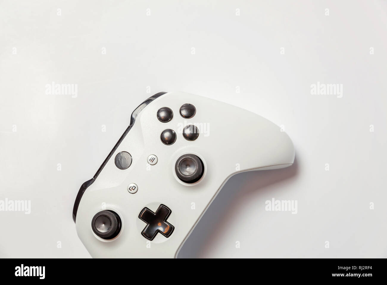 White Joystick Gamepad Game Console Isolated On White Background