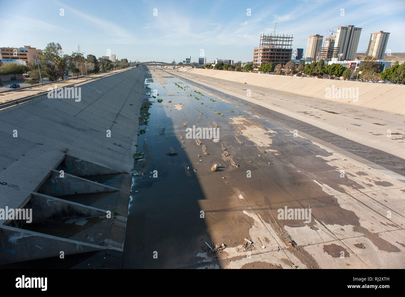 Tijuana, Mexico: Tijuana river's canal Stock Photo - Alamy
