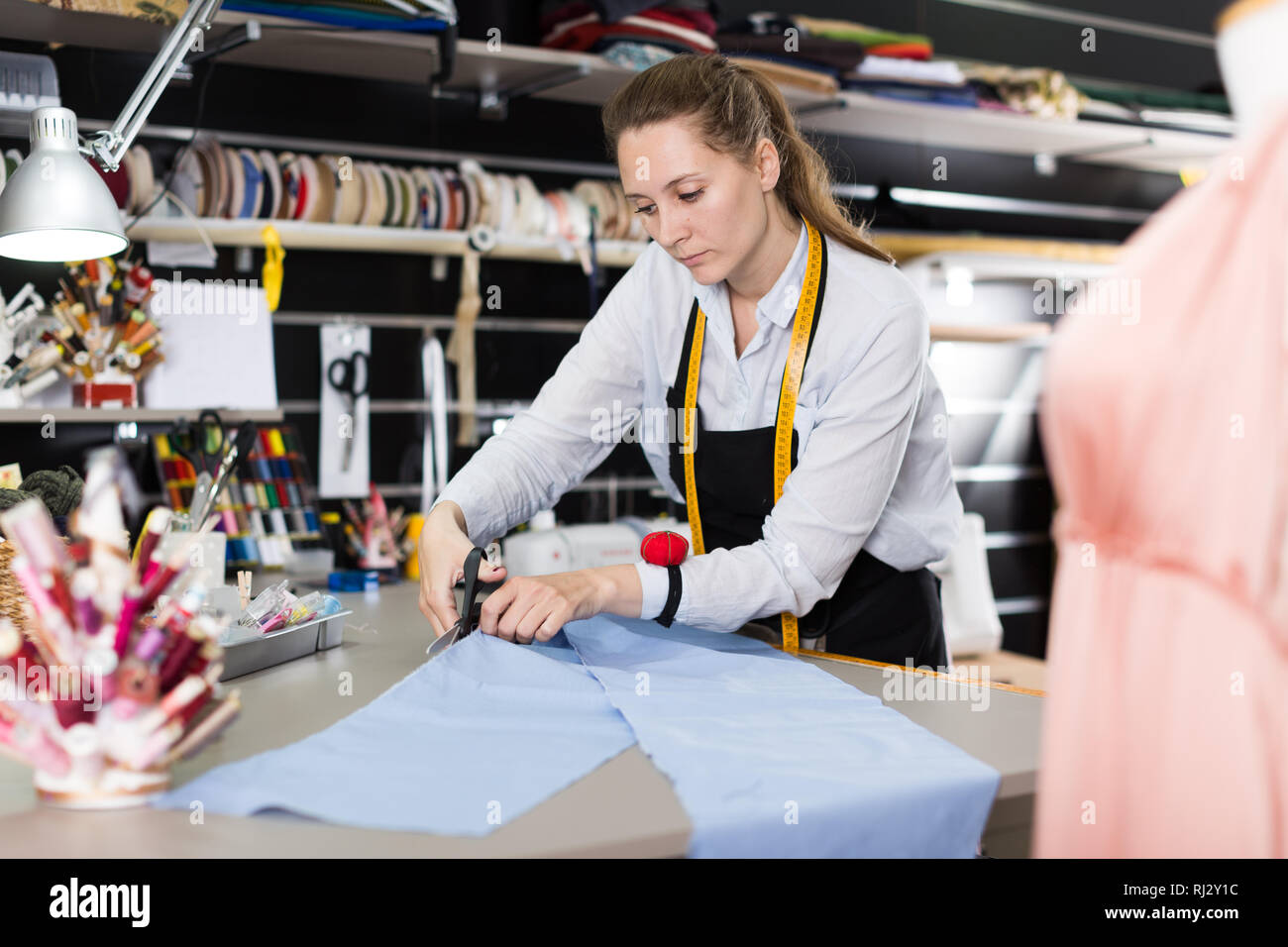 Sewer measuring garment hi-res stock photography and images - Alamy