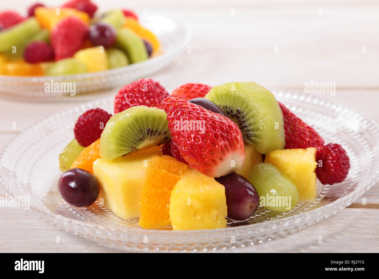 Fruit salad with mixed fresh fruits Stock Photo - Alamy