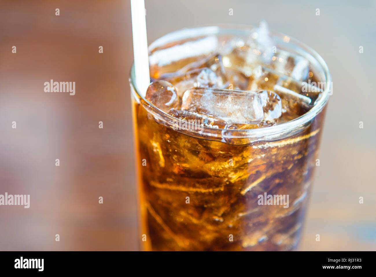 Ice cola glass Stock Photo - Alamy