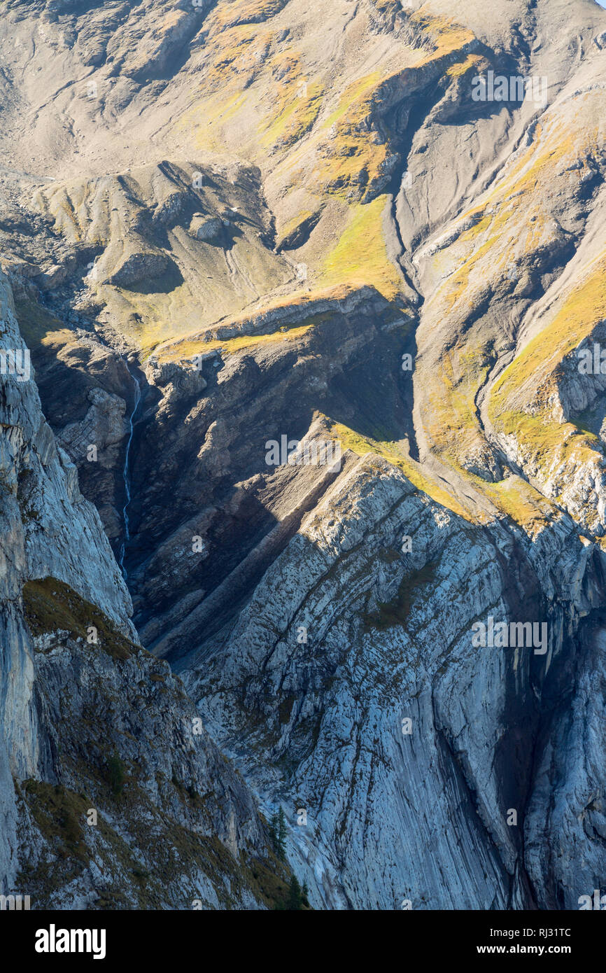 Post-glacial mountain stone formation in Swiss Alps Stock Photo - Alamy