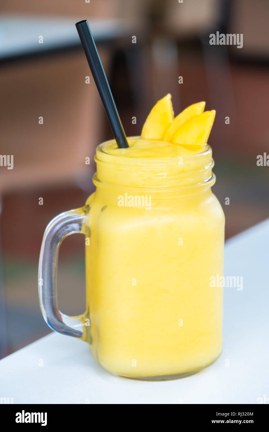 Iced mango smoothie hi-res stock photography and images - Alamy