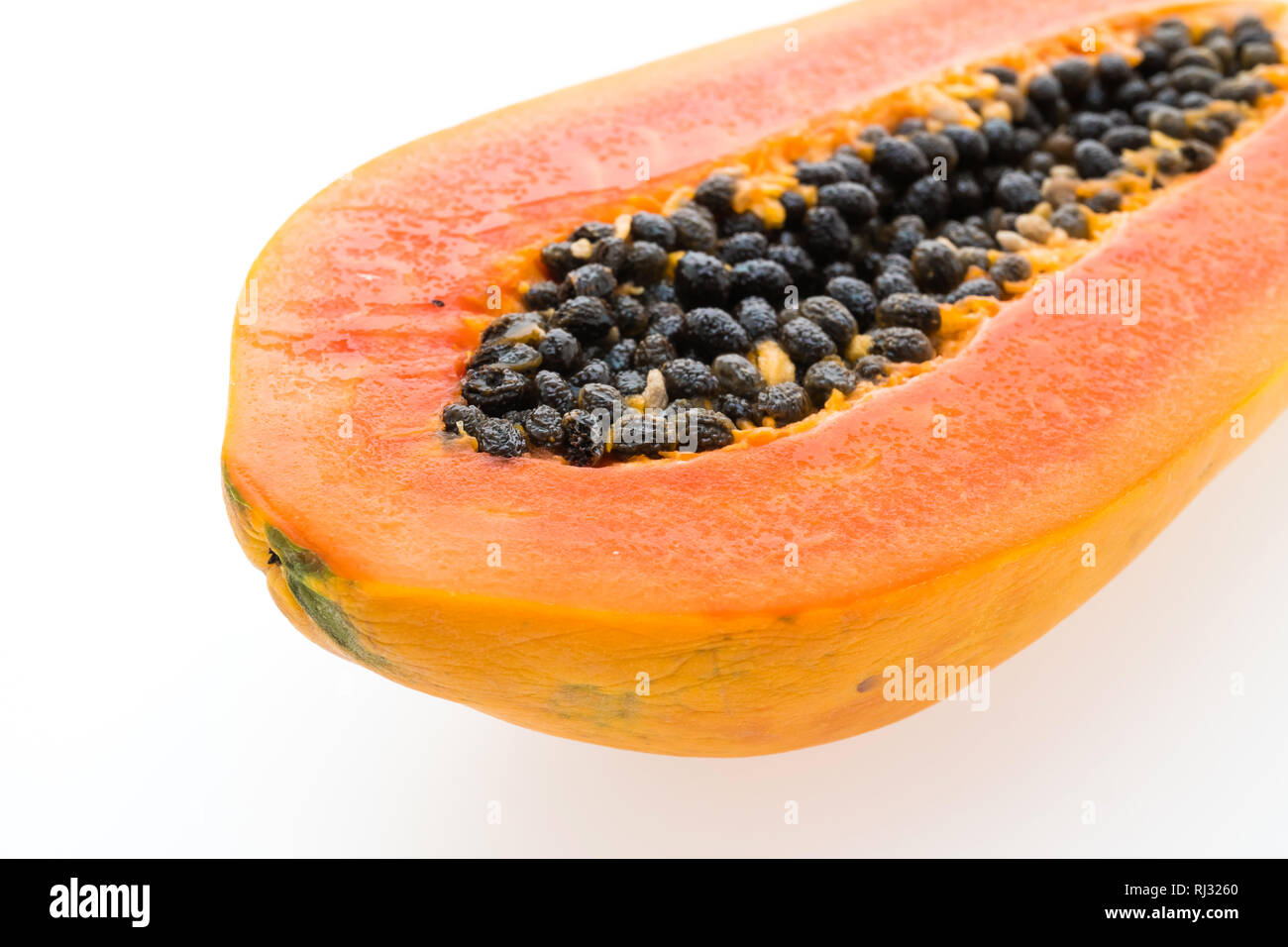 Fresh Papaya fruit isolated on white background Stock Photo - Alamy