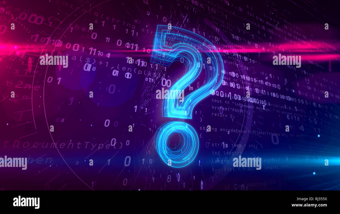 Digital question mark hi-res stock photography and images - Alamy