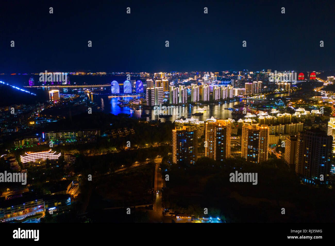 Night resort city Stock Photo - Alamy