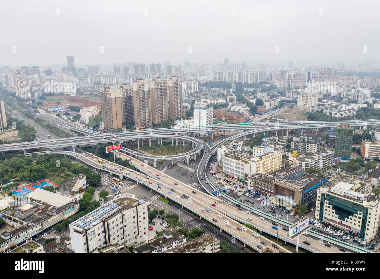 Aerial view the stack interchange hi-res stock photography and images ...