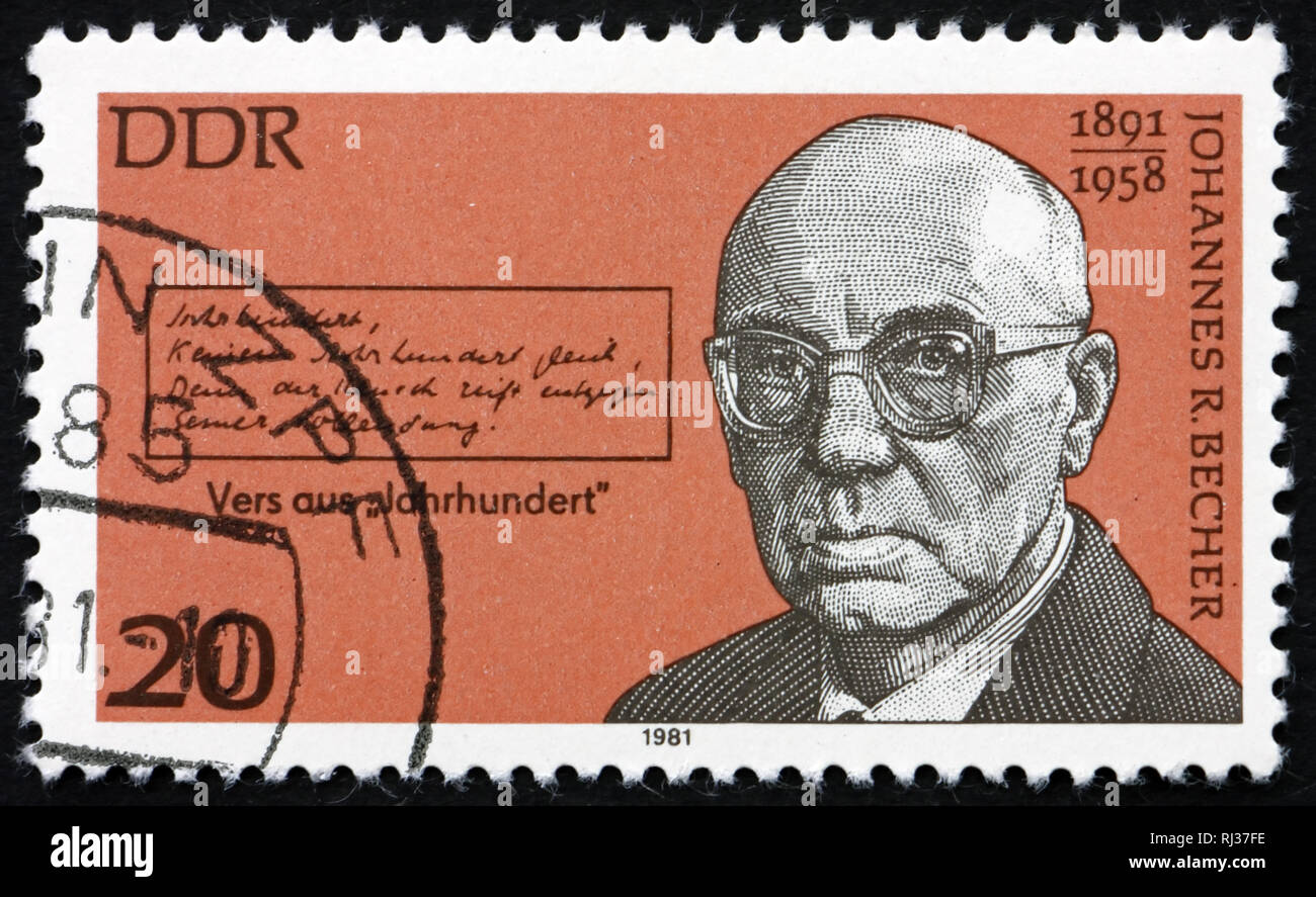 GERMANY - CIRCA 1981: a stamp printed in Germany shows Johannes Robert ...