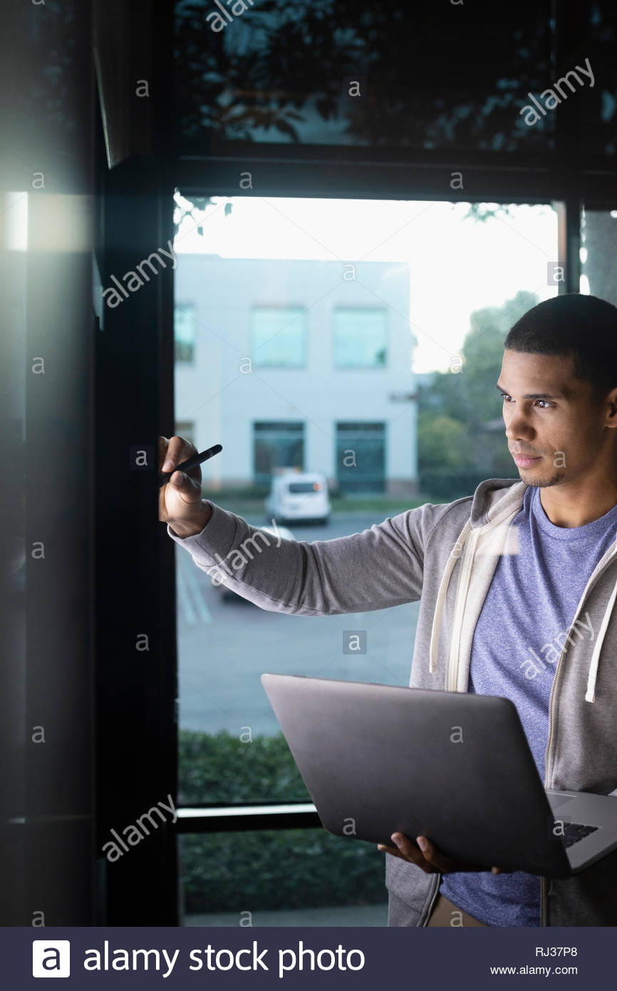 Laptop with touch screen hi-res stock photography and images - Alamy