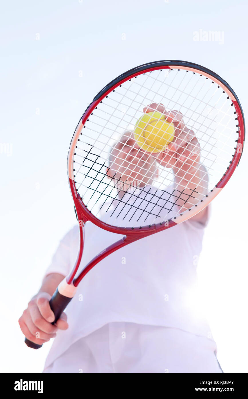 Senior playing tennis hi-res stock photography and images - Alamy