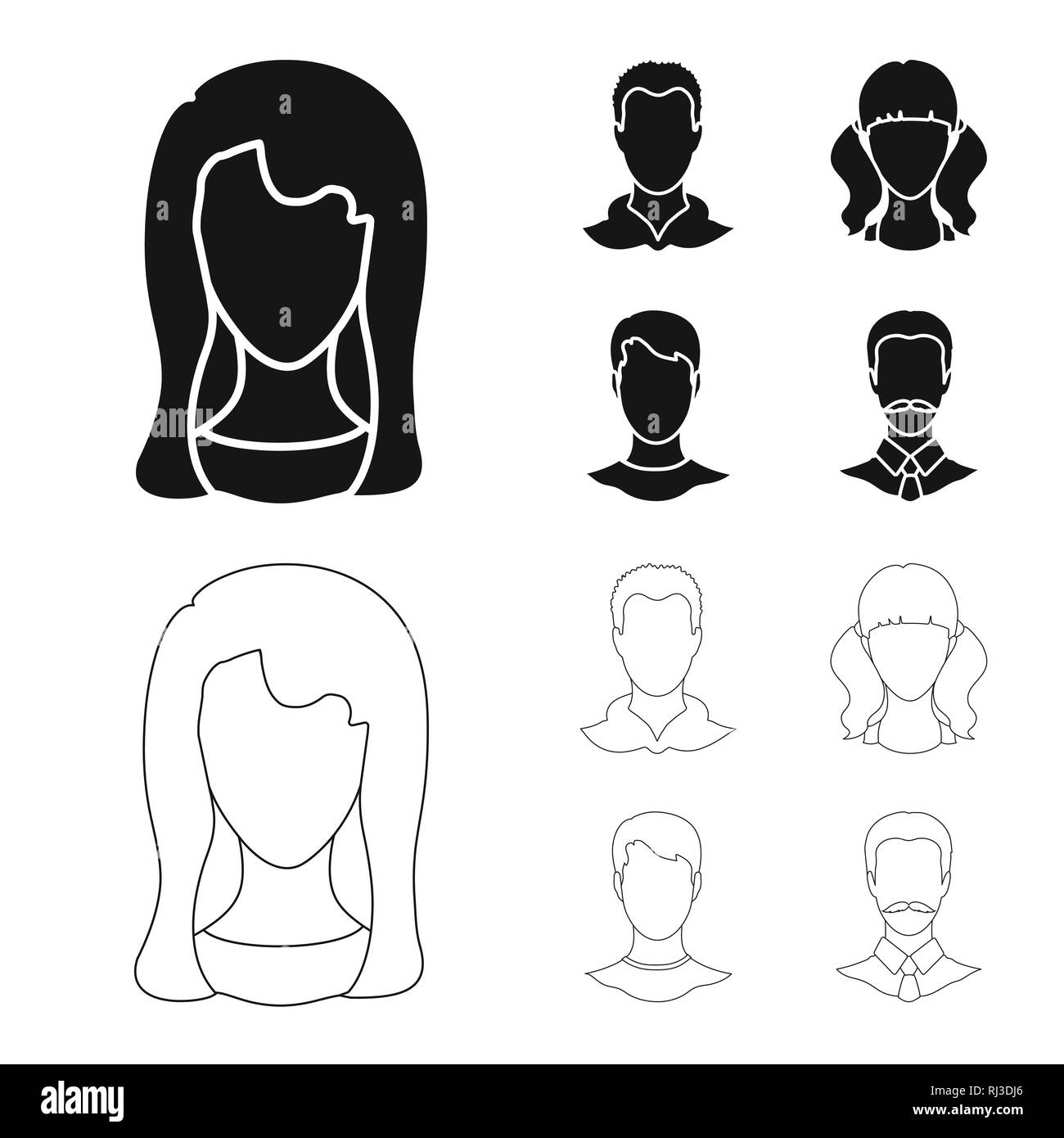 Vector illustration of professional and photo sign. Collection of ...