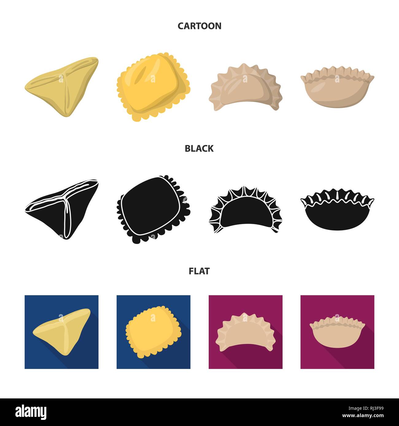 Vector design of products and cooking icon. Set of products and ...