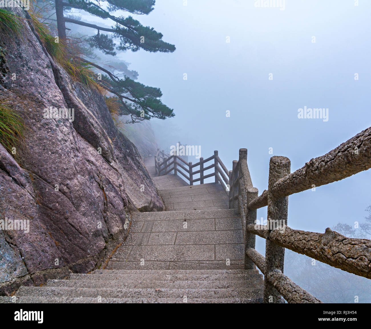 Descending To The Clouds Stock Photo - Alamy