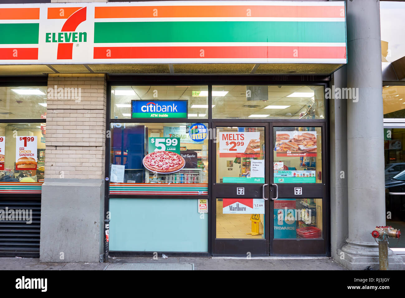 NEW YORK - CIRCA MARCH 2016: exterior of 7-Eleven shop. 7-Eleven (7-11 ...