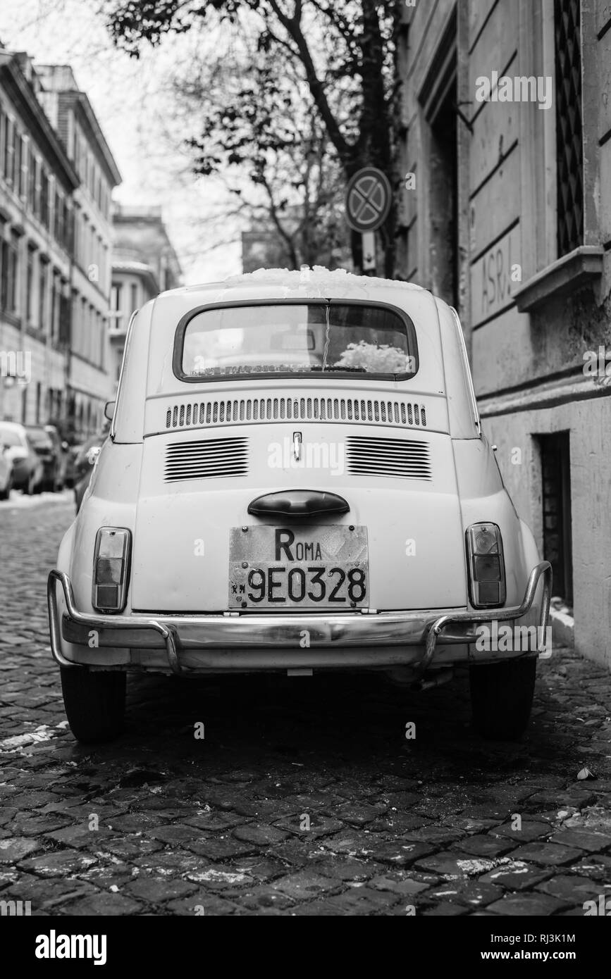 Rome italy car Black and White Stock Photos & Images - Alamy