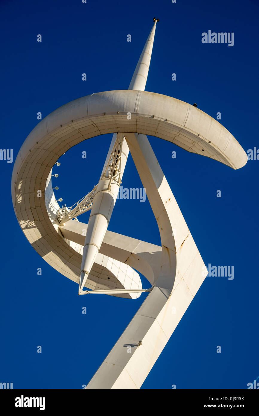 The famous Olympic Park Montjuic in Barcelona, Spain. Olympic park ...