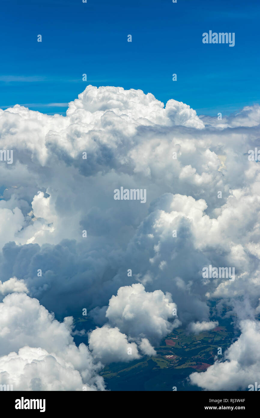 Flying above the clouds. View from the airplane Stock Photo - Alamy
