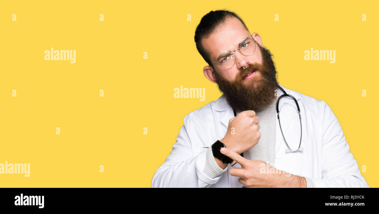 Angry pointing doctor young man hi-res stock photography and images - Alamy