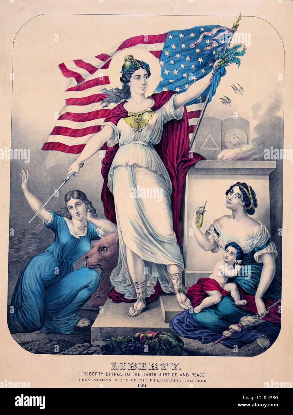 American flag 1864 hi-res stock photography and images - Alamy