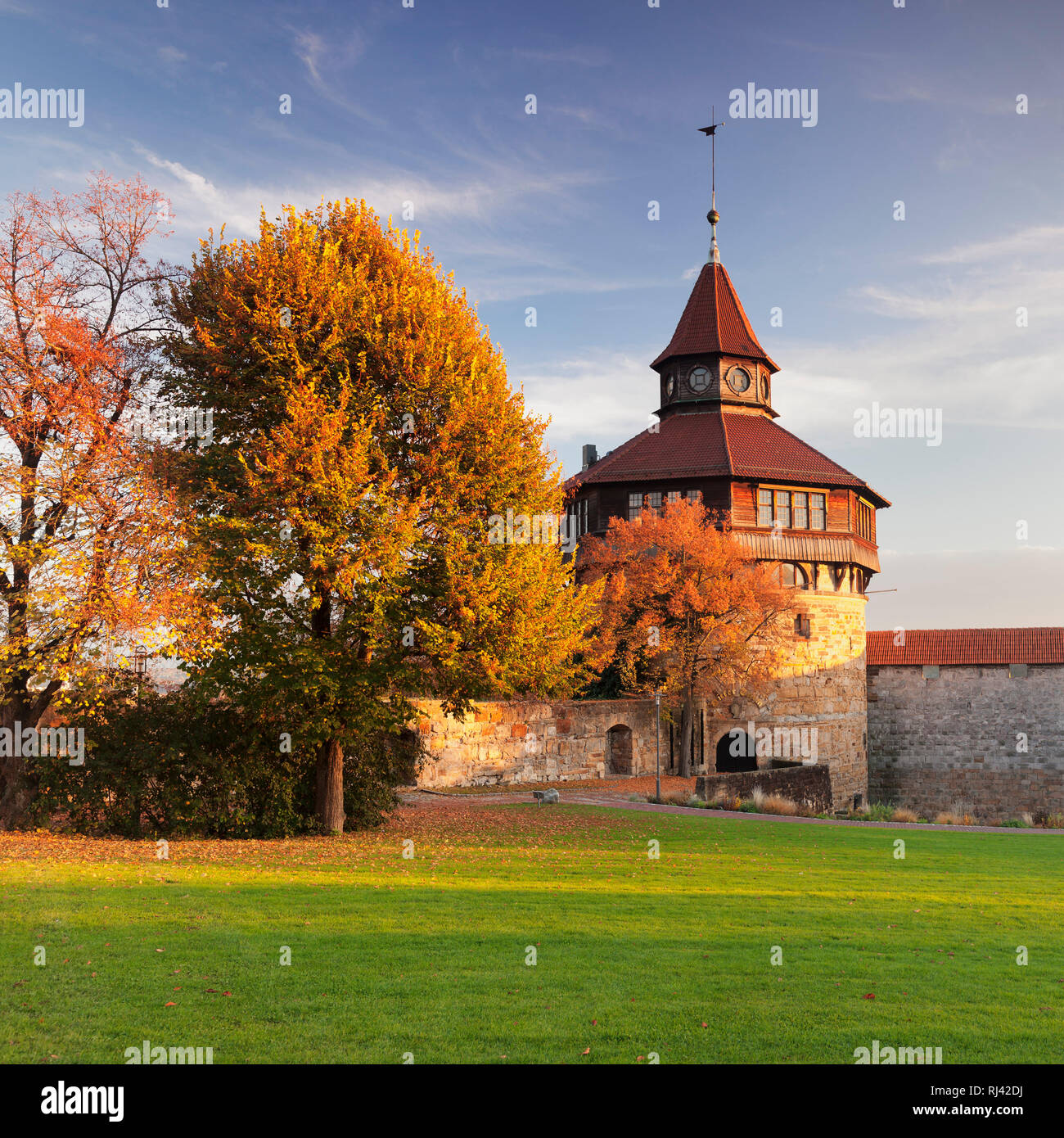 Dicker Turm an der Esslinger Burg, Esslingen am Neckar, Baden ...