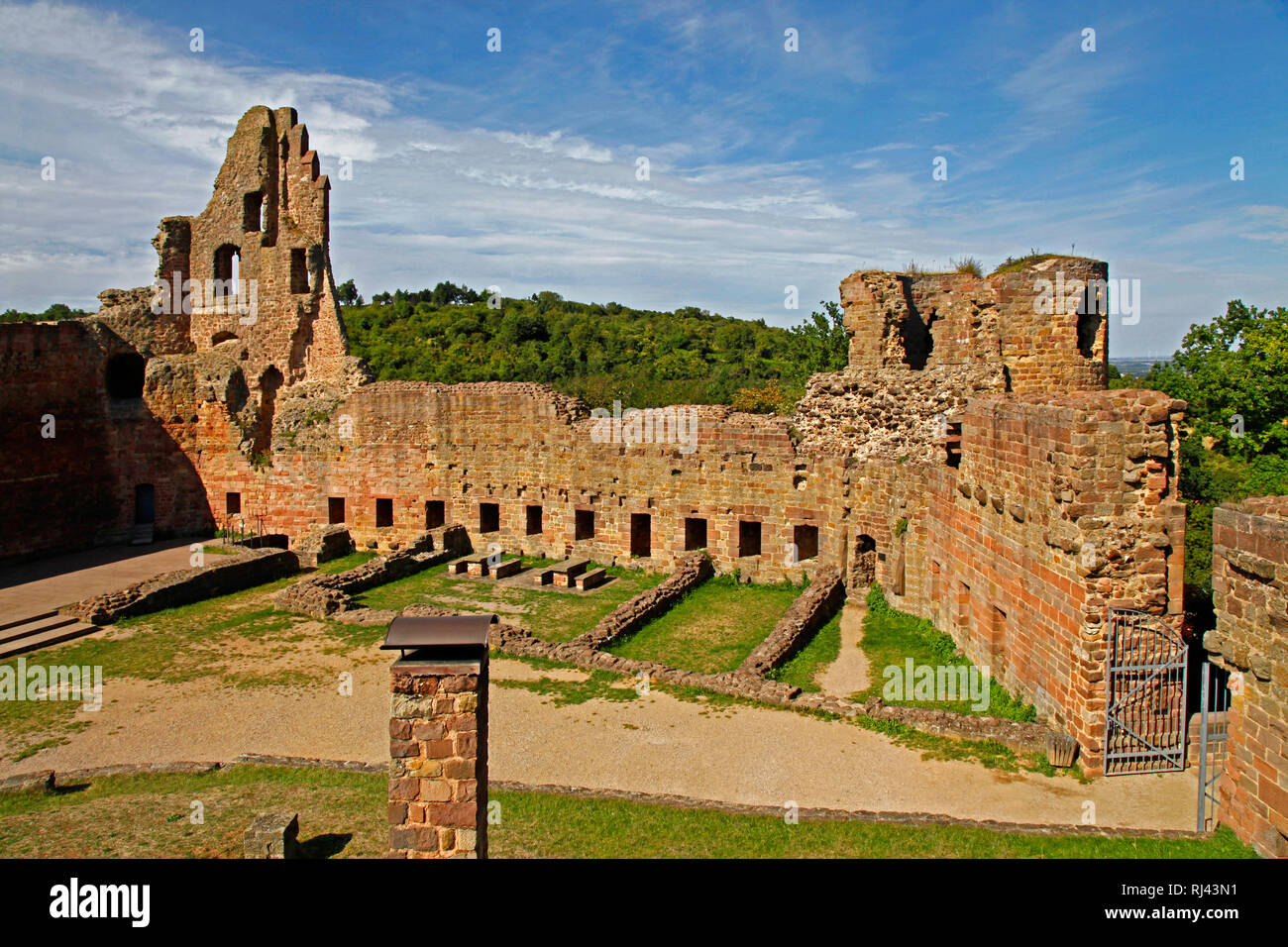 Deutschland, Rheinland-Pfalz - Neuleiningen, Burg Neuleiningen Stock ...