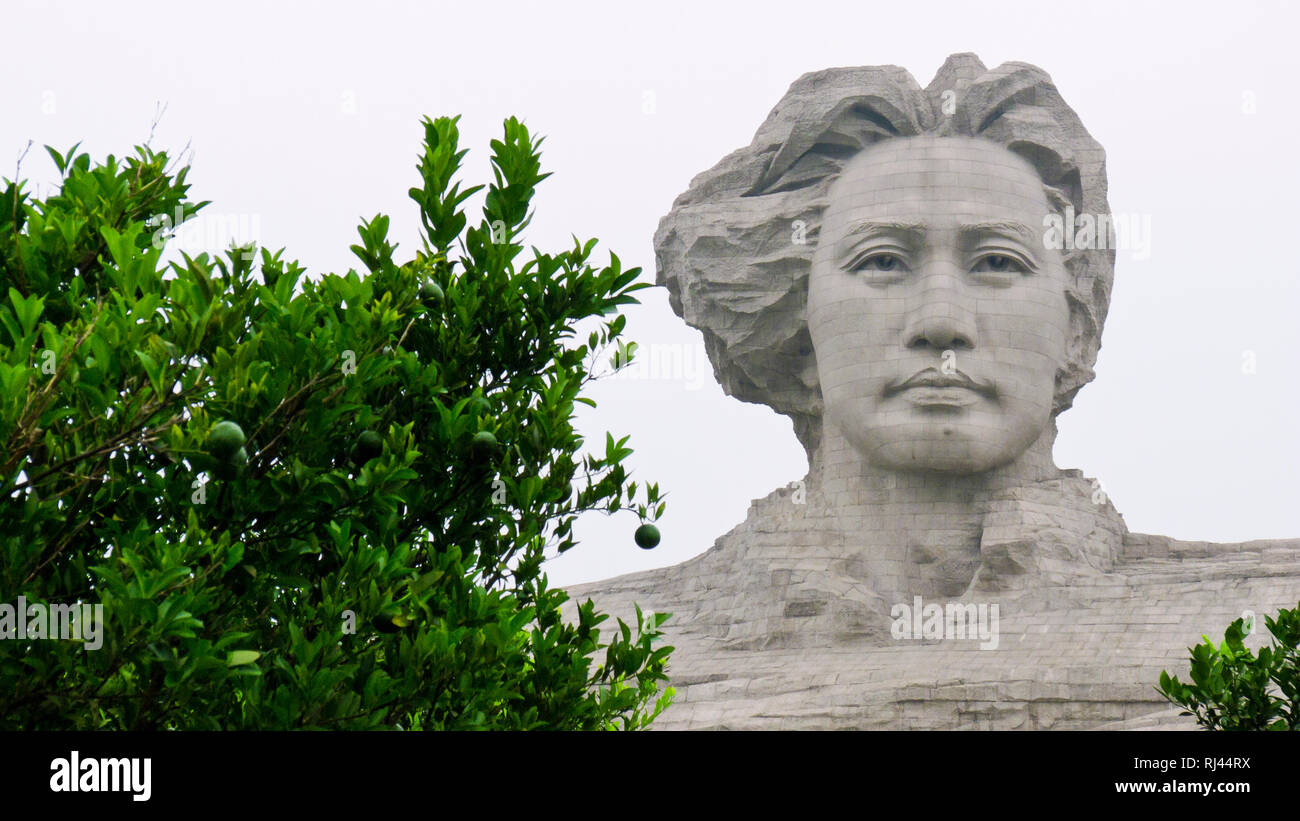 Mao Zedong's Monument, Oraneg Island, Changsha, China Stock Photo - Alamy