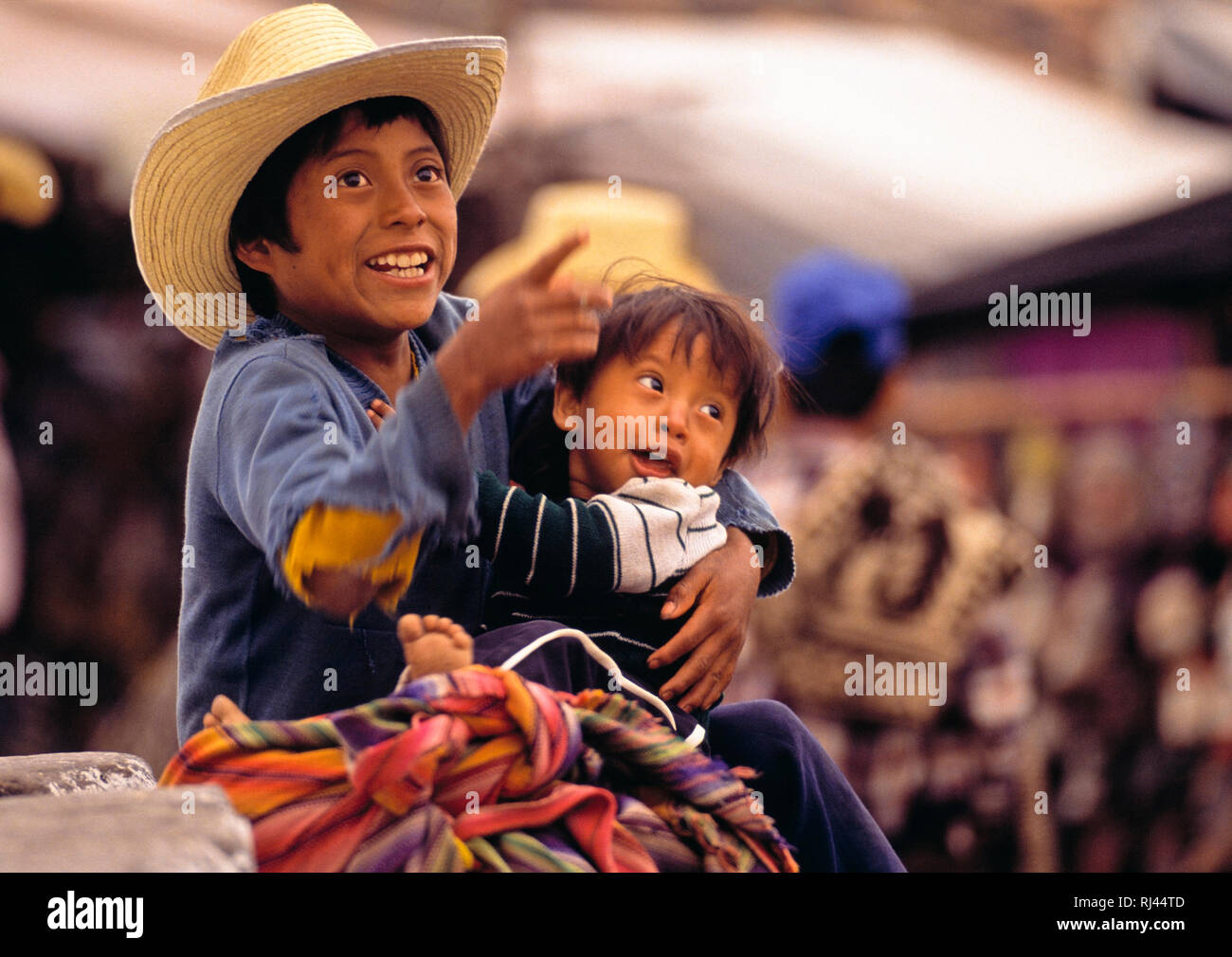 Mayan Children, Chichicastenango, Guatemala Stock Photo - Alamy